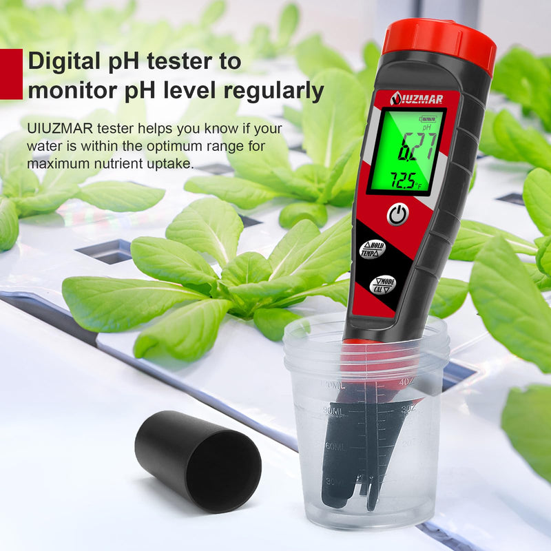 Digital pH Meter pH TDS EC Meter for Hydroponic Nutrient Solution pH ...