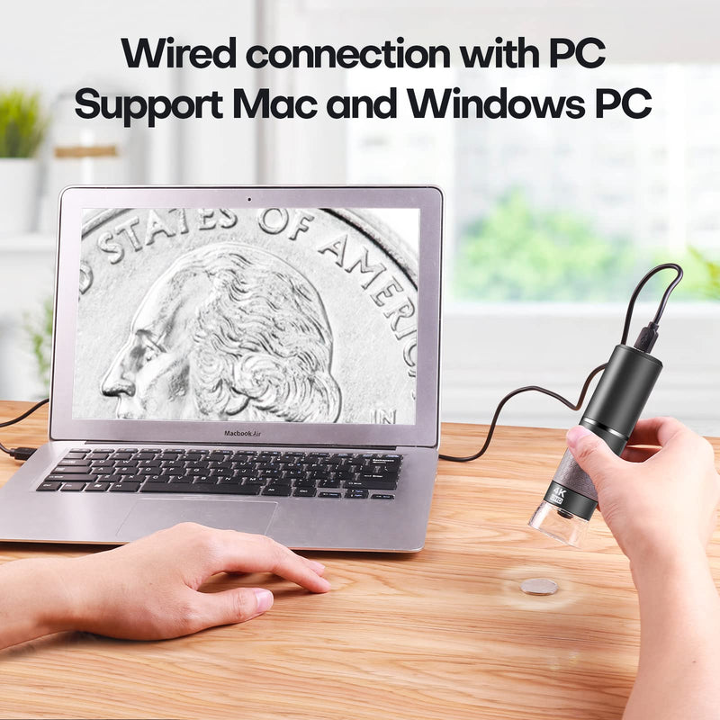 4K WiFi Digital Microscope Camera for iPhone Android Phone and Windows ...