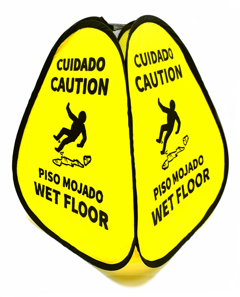 Kraken Sign Co - EXTRA LARGE Pop-up Signs, Yellow 4-Sided English ...