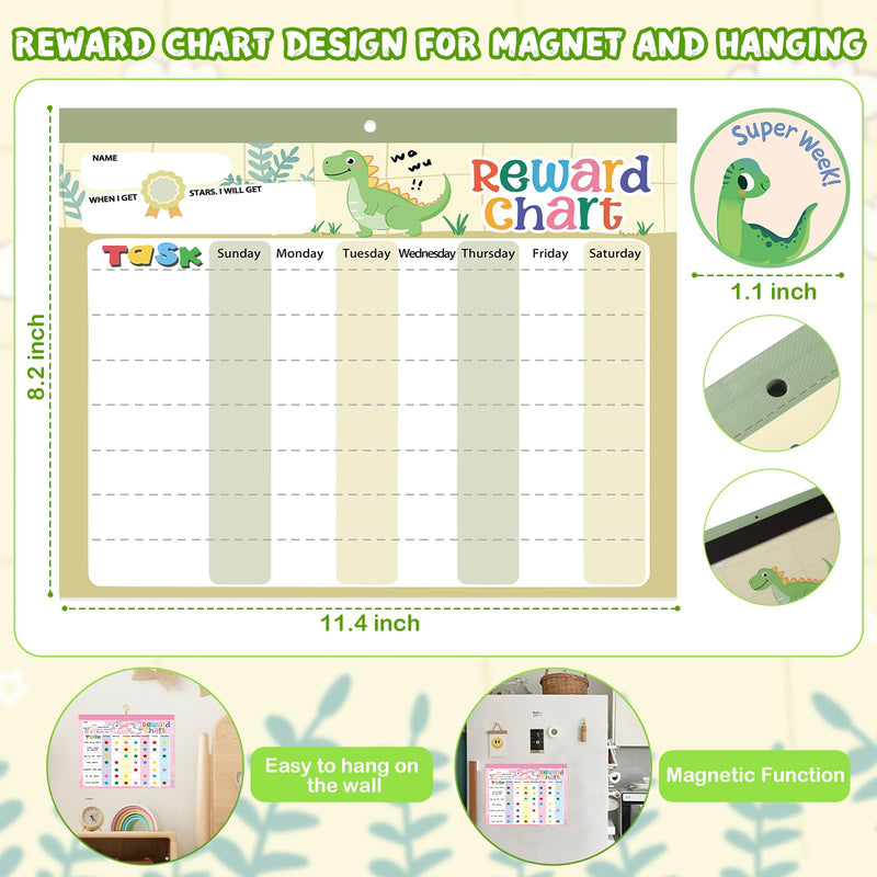 Magnetic Reward Chart for Kids at Home, Behavior Chart Pad with 26 ...