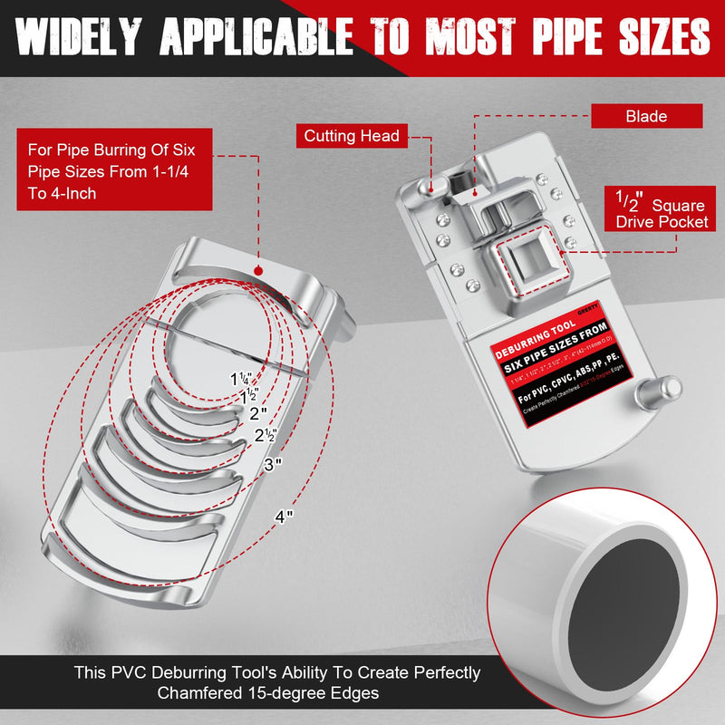 Deburring Tool for PVC Pipe, Plumbing Tools, Professional Plastic Pipe ...