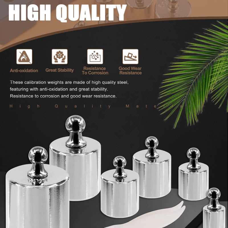Wokape 7 Pieces 5 Sizes 5g 10g 20g 50g 100g Precision Steel Scale ...