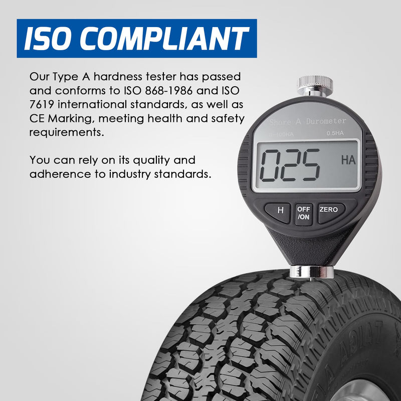 Digital 0-100HD Shore D Hardness Durometer Scale for Rubber, Tyres and ...