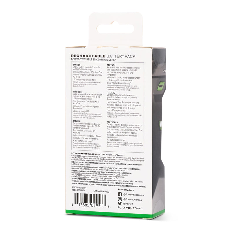 PowerA Rechargeable Battery Pack for Xbox Series X|S and Xbox One ...