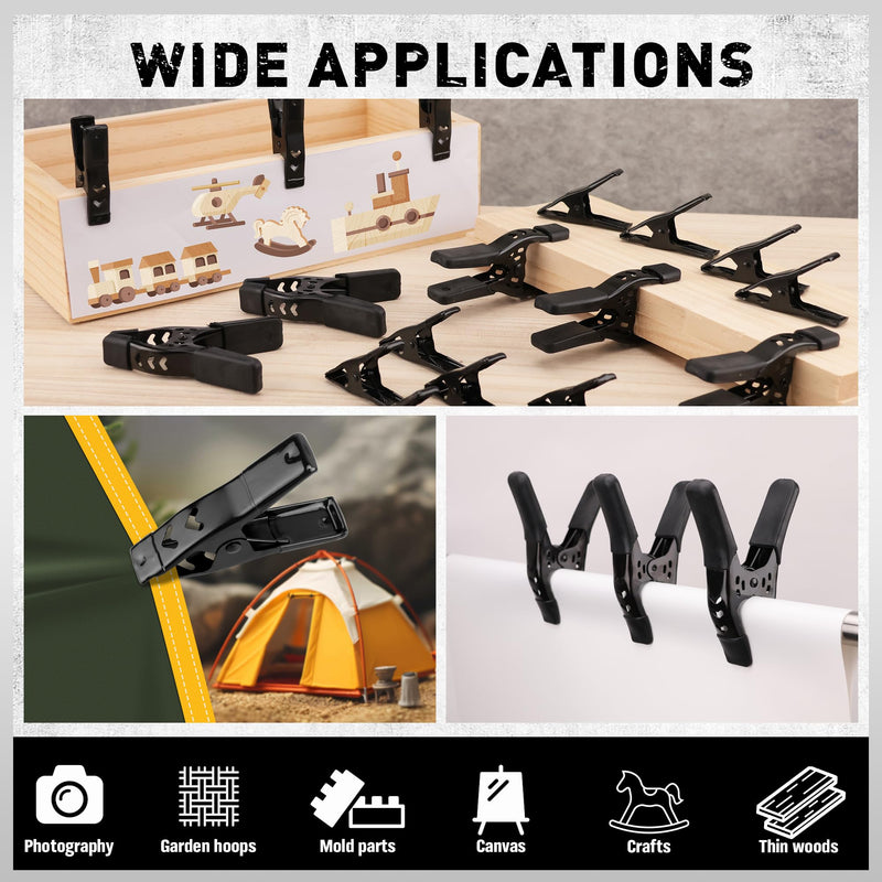 Clips for Hanging Backdrop Spring Clamps - 24-Piece Metal Clips 18× 2.5 ...