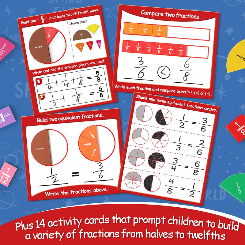 Magnetic Fraction Tiles & Fraction Circles Activity Set - Math ...