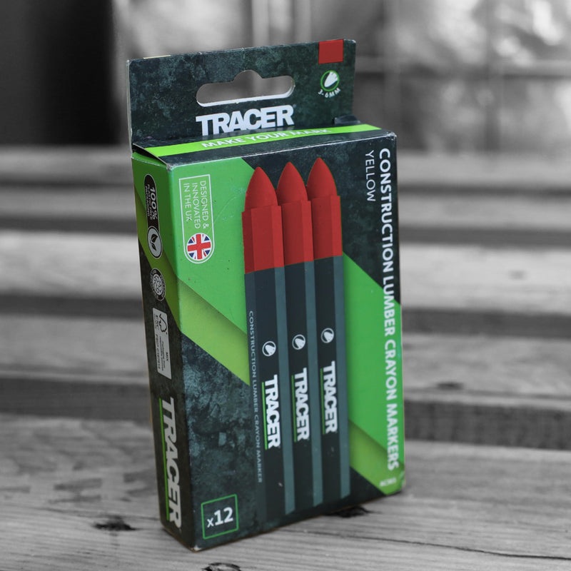 Tracer Timber Chalk Marker Pens 12 Pack Red 12 x Red Multi Surface ...