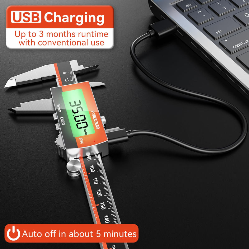 Preciva Digital Vernier Caliper (Rechargeable) 150mm Digital Caliper ...