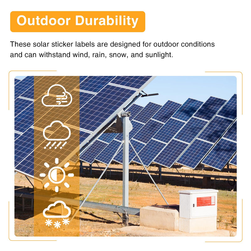 35 Pcs PV Solar Labels,Electrical Panel Stickers,Photovoltaic Safety ...