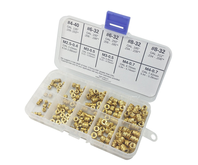 [initeq] Threaded Heat Set Inserts for Plastics Combination (Imperial ...