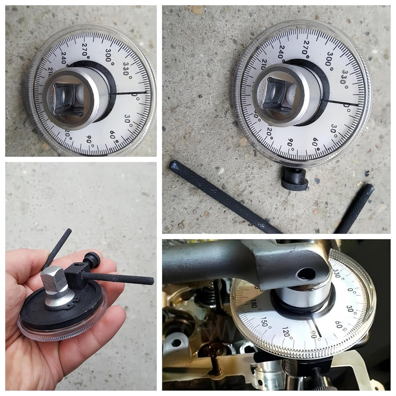 Thsakzo Car Rotary Protractor Measuring Device 0-360°, Torque Rotating ...
