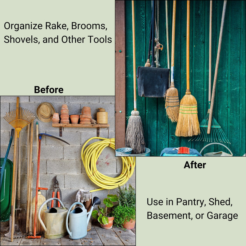 Harrier Wall-Mount Spring Clamps for Tools, Rakes and Brooms, 10-Pack ...