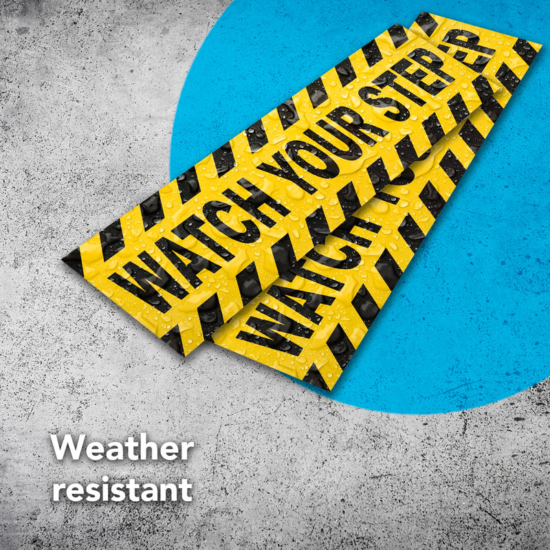 2 PC Watch Your Step - 10x3 Watch Your Step Floor Sticker - Watch Your ...