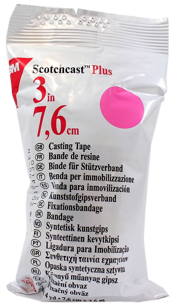 3m 82003X ScotchCast Plus Casting Tape 3" x 4 Yards - Pink - 1 Roll ...