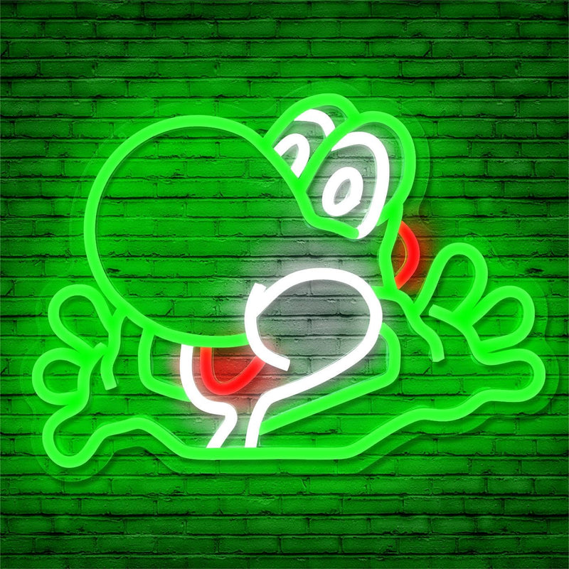 Yoshi Neon Sign for Wall Decor Dimmable Anime Neon Sign Green Led Anime ...