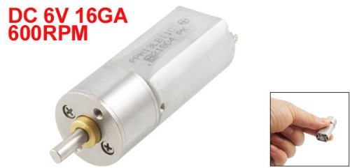 uxcell DC 6V 16GA 600RPM Gear Box Dia Robot Micro Geared Motor Silver ...