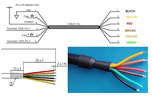 FTDI chip USB to 3.3v TTL UART Serial Cable, Wire end, 6ft, TTL-232R ...
