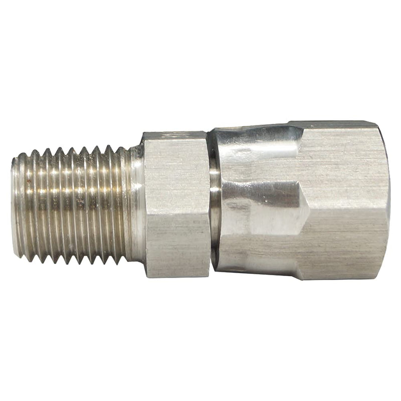 RFS Stainless Steel Straight Tube Fitting, 1/2" Female JIC Swivel x 1/2 ...