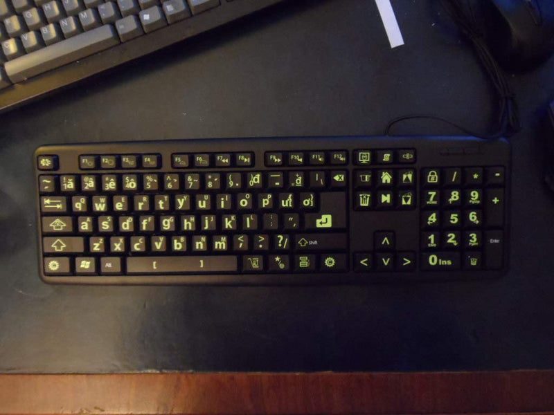 Vietnamese Keyboard Stickers with Fluorescent Inlays. Large Symbols ...