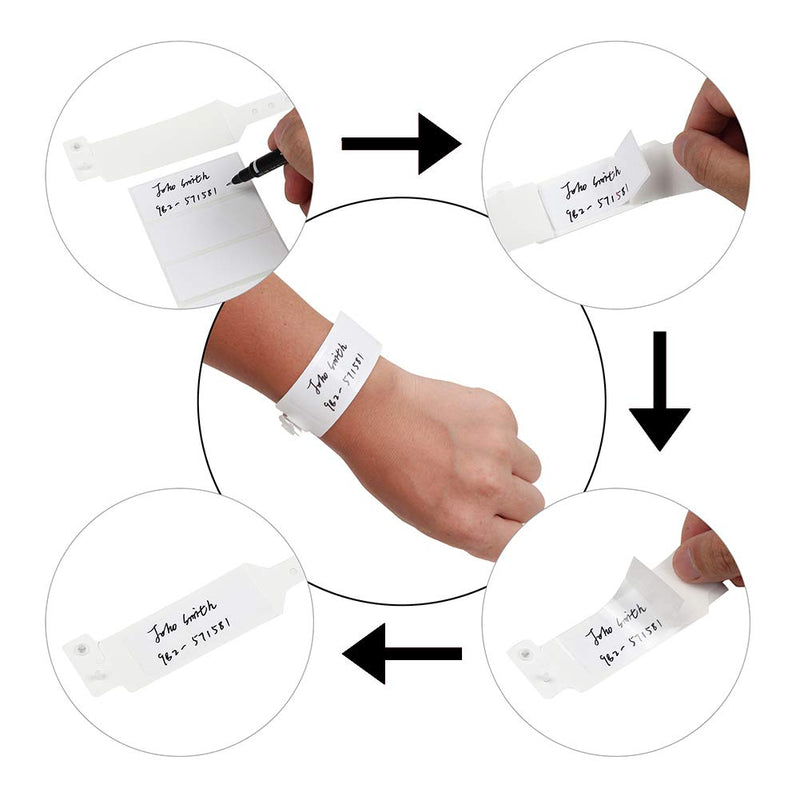 Wristall Hospital Identification Bands, Medical Adult-Sized Shield ...