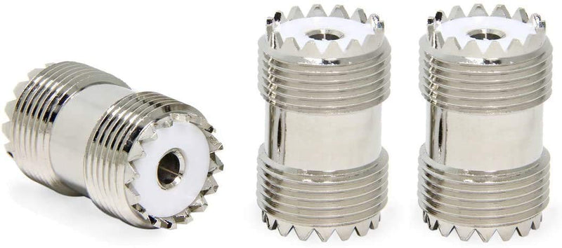 UHF Barrel Connector, 10-Pack PL259 Coupler VHF Female to Female Coax ...