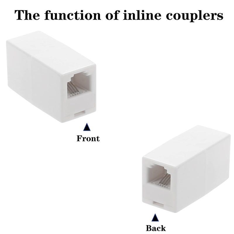 Ubramac RJ11 Coupler, Straight Telephone Inline Coupler RJ11 6P4C ...