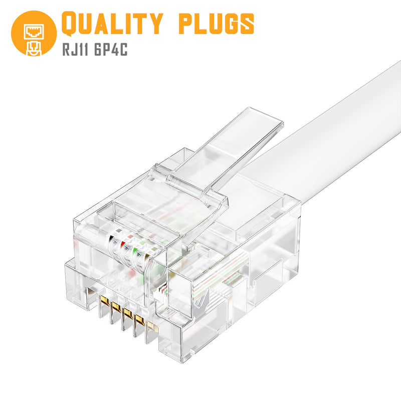 Two Way Telephone Splitters, Uvital Male to 2 Female Converter Cable ...