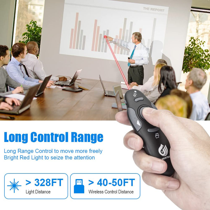 AMERTEER Wireless Presenter, PPT Controller Presentation Remote Control ...