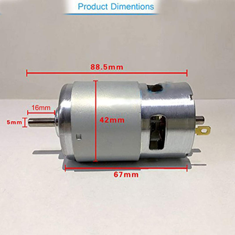 BestTong Micro DC 12V-24V 10000RPM 775 Motor Ball Bearing Large Torque ...