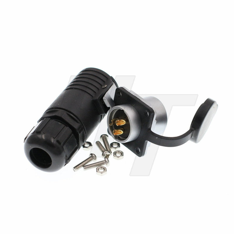 HangTon LP20 3 Pin 30 Amp Power Connector Female Cable Plug Panel Male ...