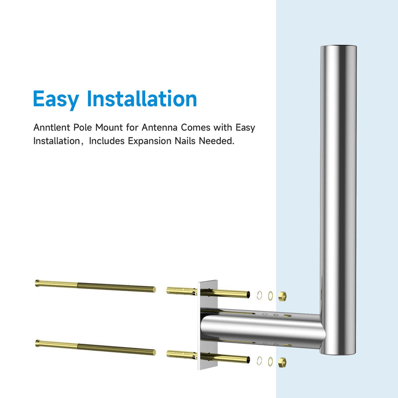 ANNTLENT Antenna Pole Mount L-Type for Outdoor Antenna - Universal 12 ...