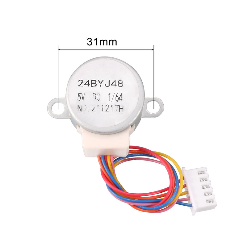 uxcell 24BYJ48 DC 5V Reduction Stepper Motor Micro Reducer Motor 4 ...