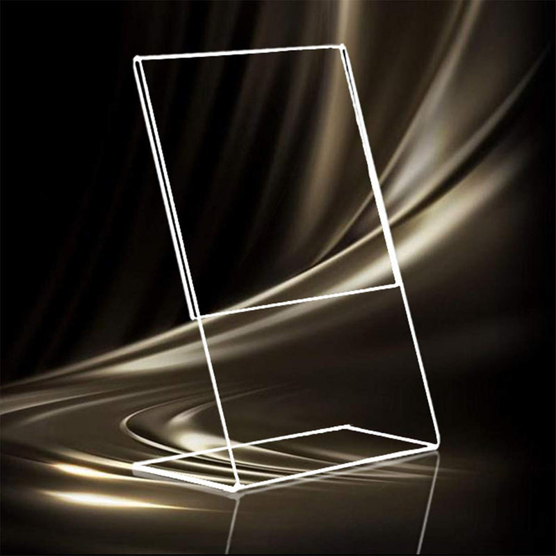 HESIN 10 Pack L shape Acrylic Sign Holder 3.5x 5 portrait version ...