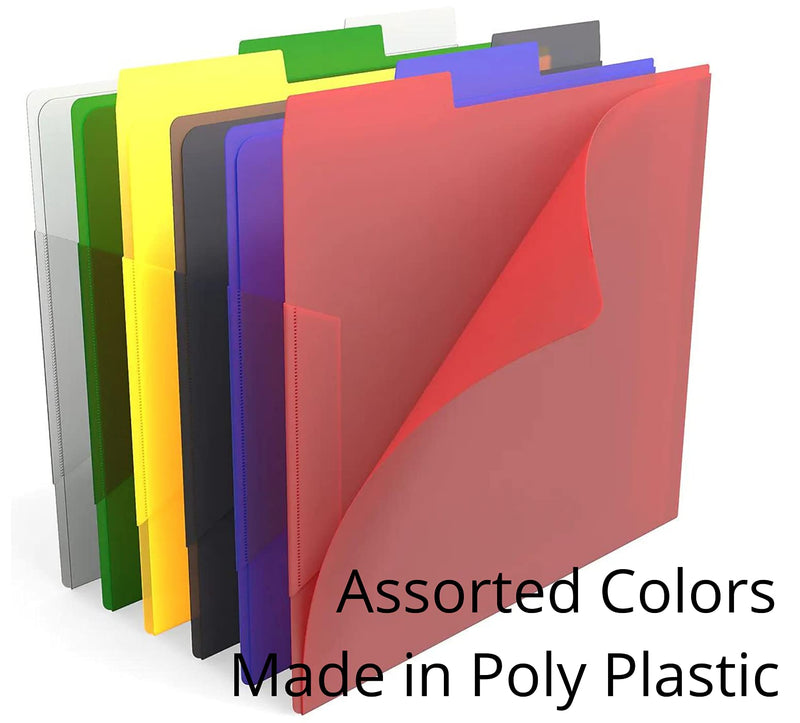 1InTheOffice Poly File Folders, Plastic File Folder Letter Size, Poly ...
