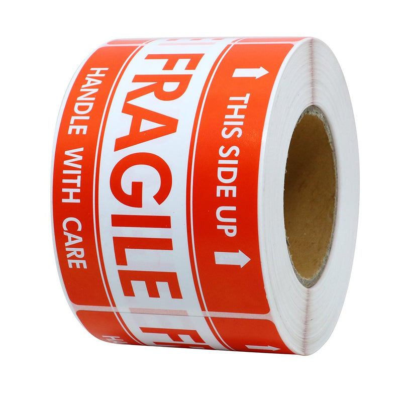 Hybsk 2x3 Inch Handle with Care This Side Up Fragile Stickers Adhesive ...