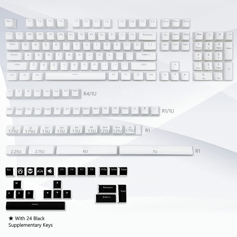 XVX Pudding Keycaps - PBT Keycaps, 141 Key+24 Keys Set Custom Keycap ...