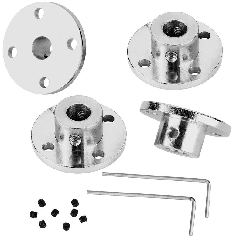 4 Pack 8mm Flange Coupling Connector, Rigid Guide Steel Model Coupler ...