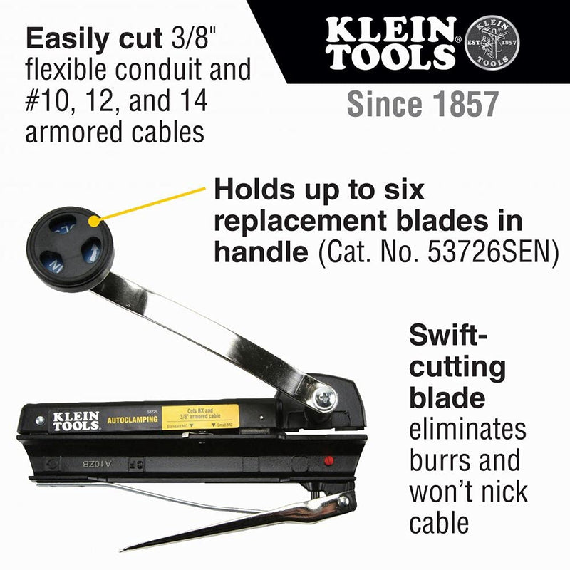 Klein Tools 53725 BX Cable Cutter and Armored Cable Cutter, Cut ...