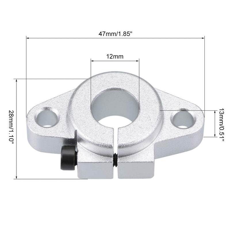 uxcell 12mm Shaft Support SHF12 Flange Mount Linear Motion Slide Rail ...