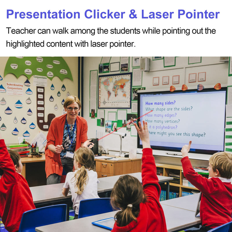 Presentation Clicker for PowerPoint Presentations, RF 2.4GHz Wireless Presenter Remote ...