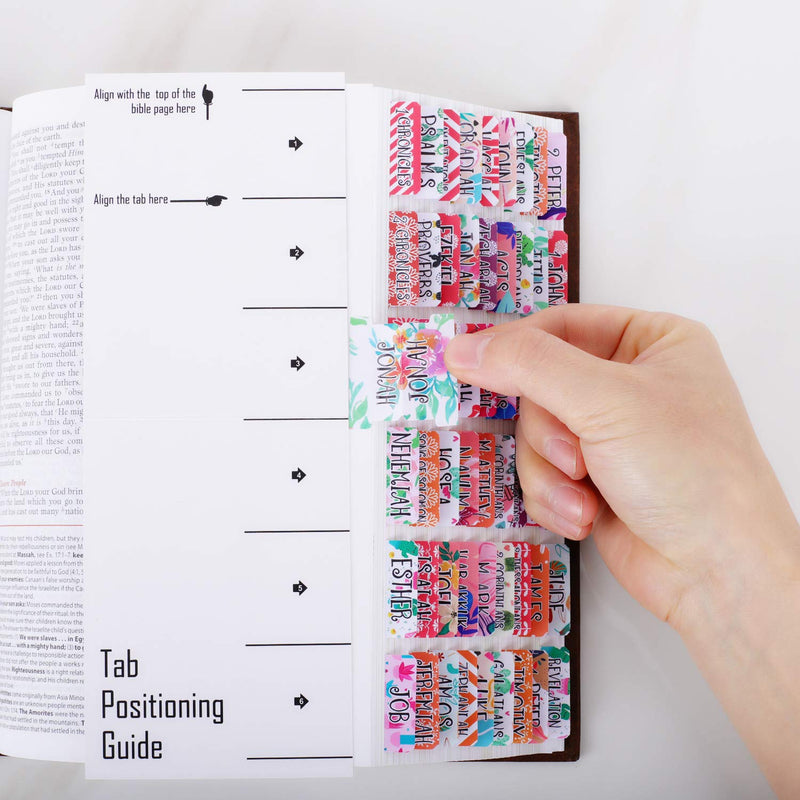 Colorful Coral Bible Tabs Laminated with Matte Film, Cute Bible tabs ...