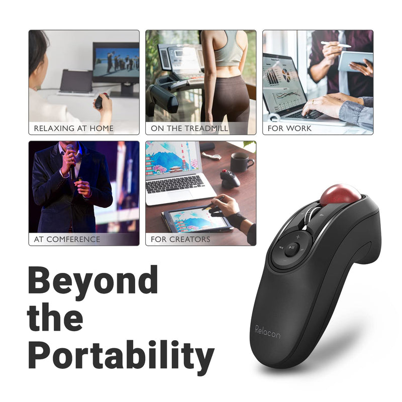 ELECOM 2.4GHz Wirelss Handheld Thumb Control Trackball Mouse, Ergonomic ...