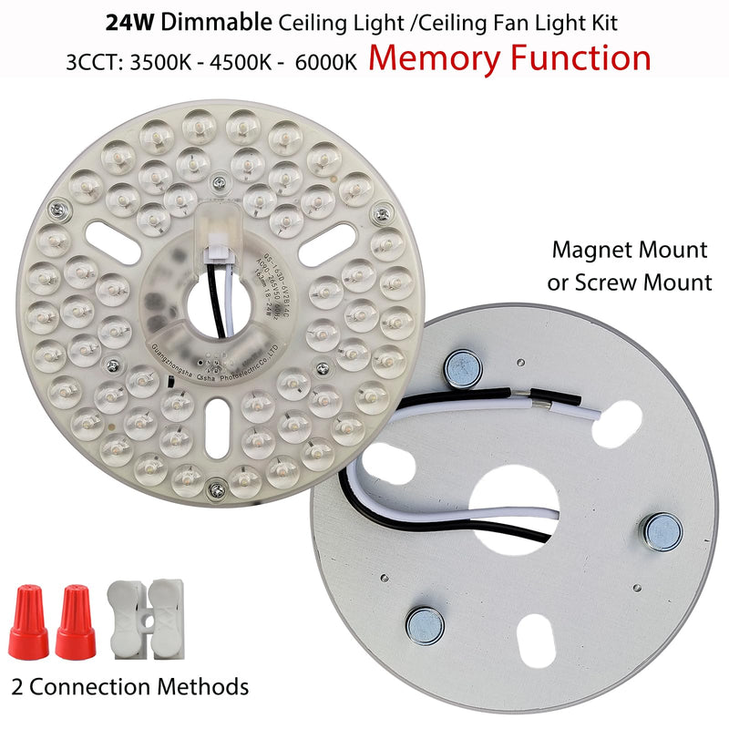 Zhairdalstar 24W Dimmable LED Light Engine Retrofit Kit for Ceiling Fan ...