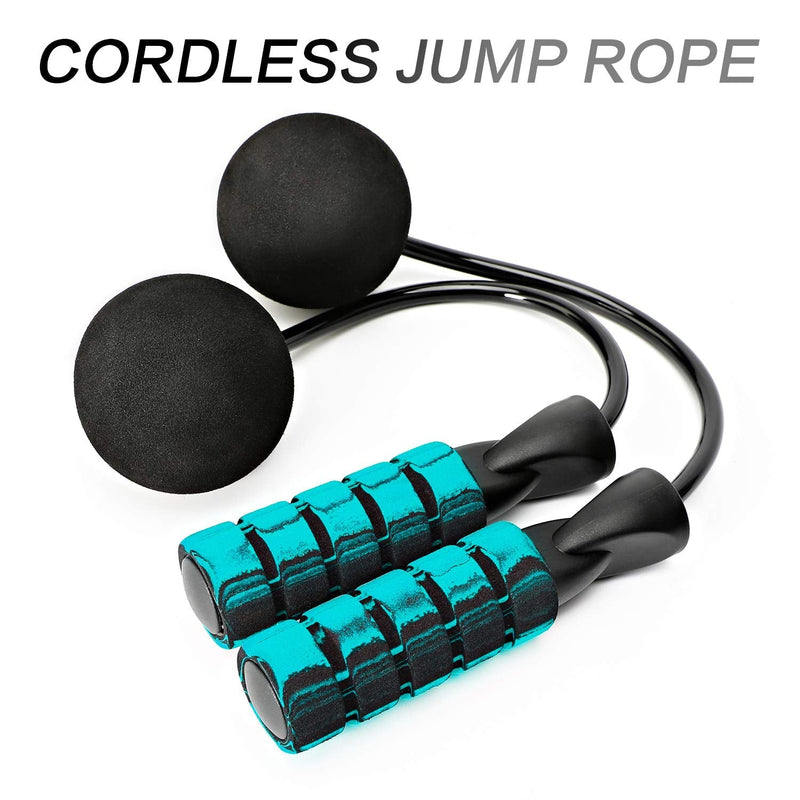 APLUGTEK Jump Rope, Weighted Ropeless Skipping Rope for Fitness, Tangle ...