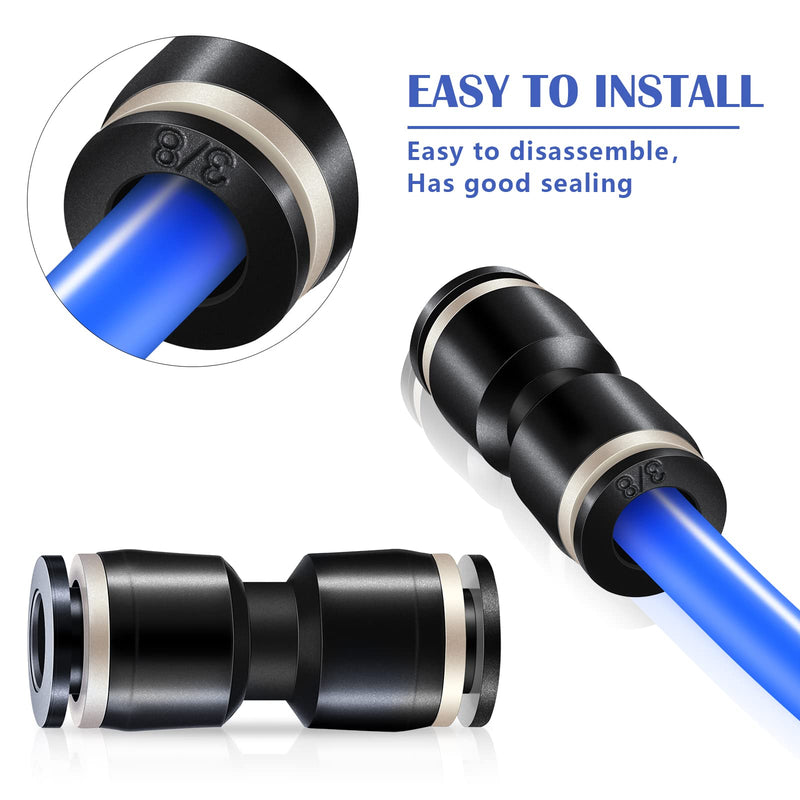 Push to Connect Fittings Air Line Pneumatic fittings Kit 28 Pieces Air ...
