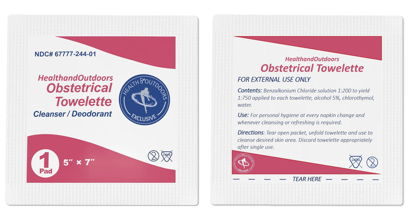 HAO Obstetrical Hand & Body Cleansing Individually Wrapped Towelettes ...