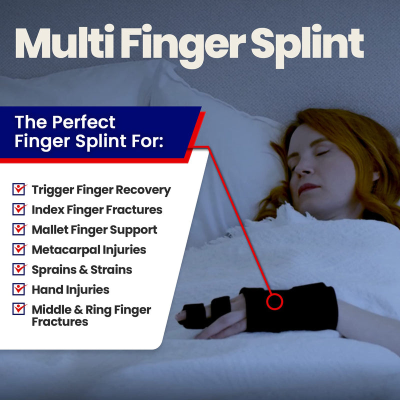 Trigger Finger Splint Finger Brace – Supports Two or Three Fingers ...