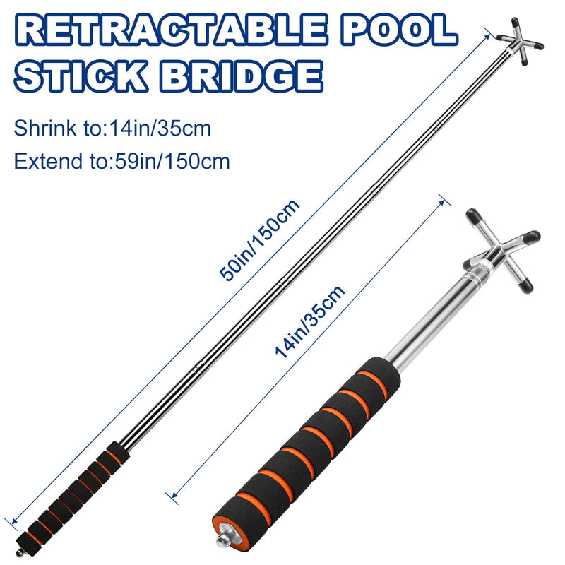 Skylety Retractable Pool Bridge Stick, Billiards Cue Bridge with Metal ...