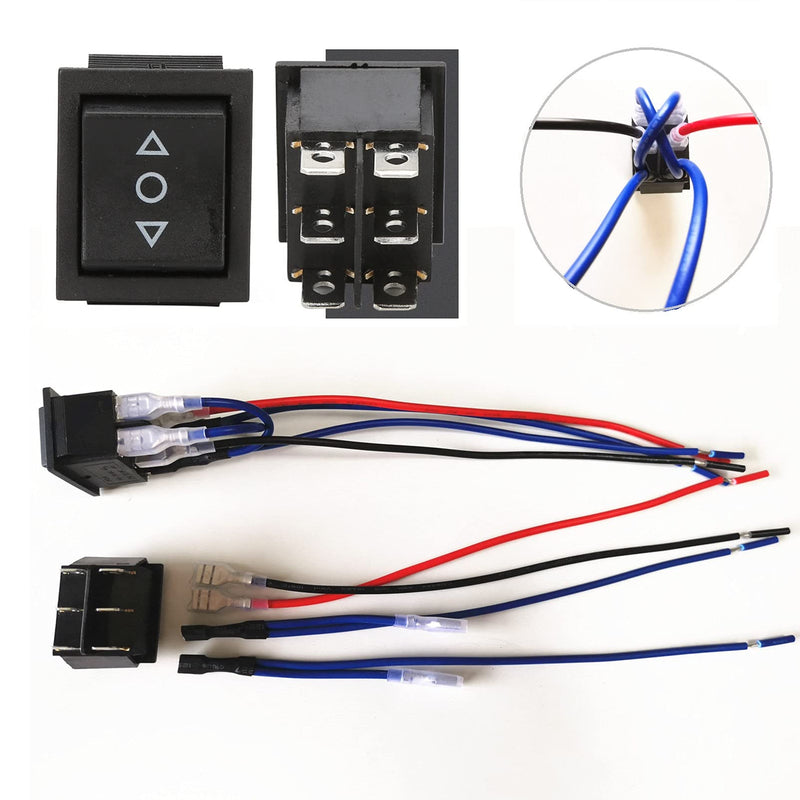 3PCS Momentary Polarity Reverse Switch DC 12V 20A Motor Control DPDT 6 ...