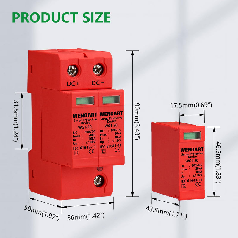 Wengart Surge Protective Arrester Device,36mm DIN Rail Mount,Low ...